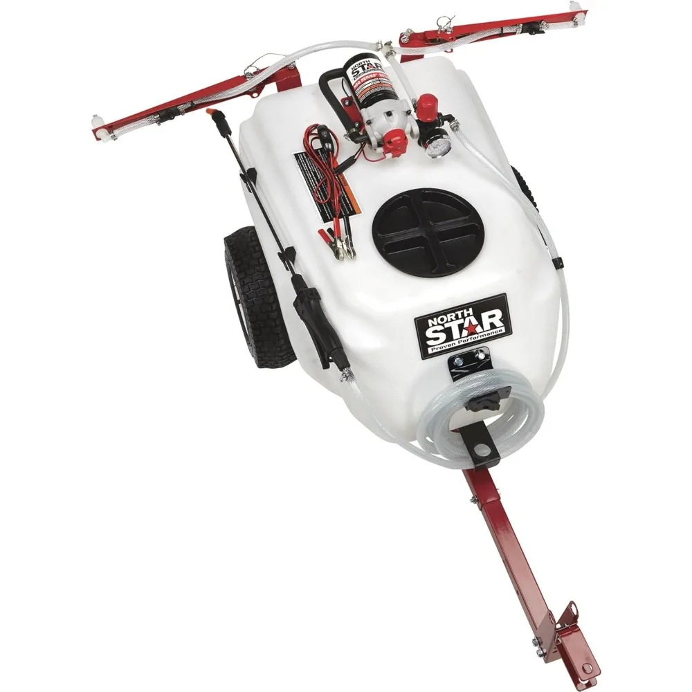 Tow-Behind Trailer Boom Broadcast and Spot Sprayer – 21-Gallon Capacity ...