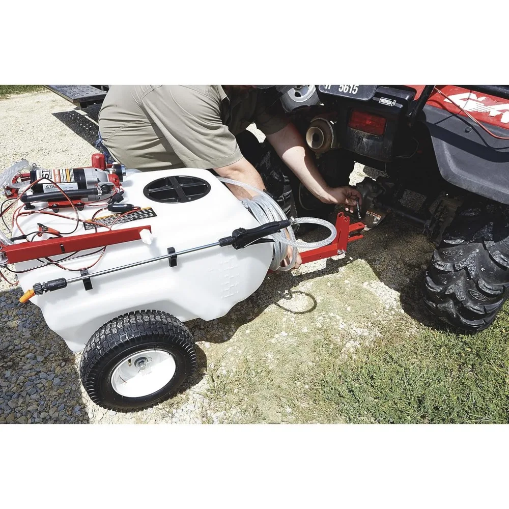 Tow-Behind Trailer Boom Broadcast and Spot Sprayer – 21-Gallon Capacity ...