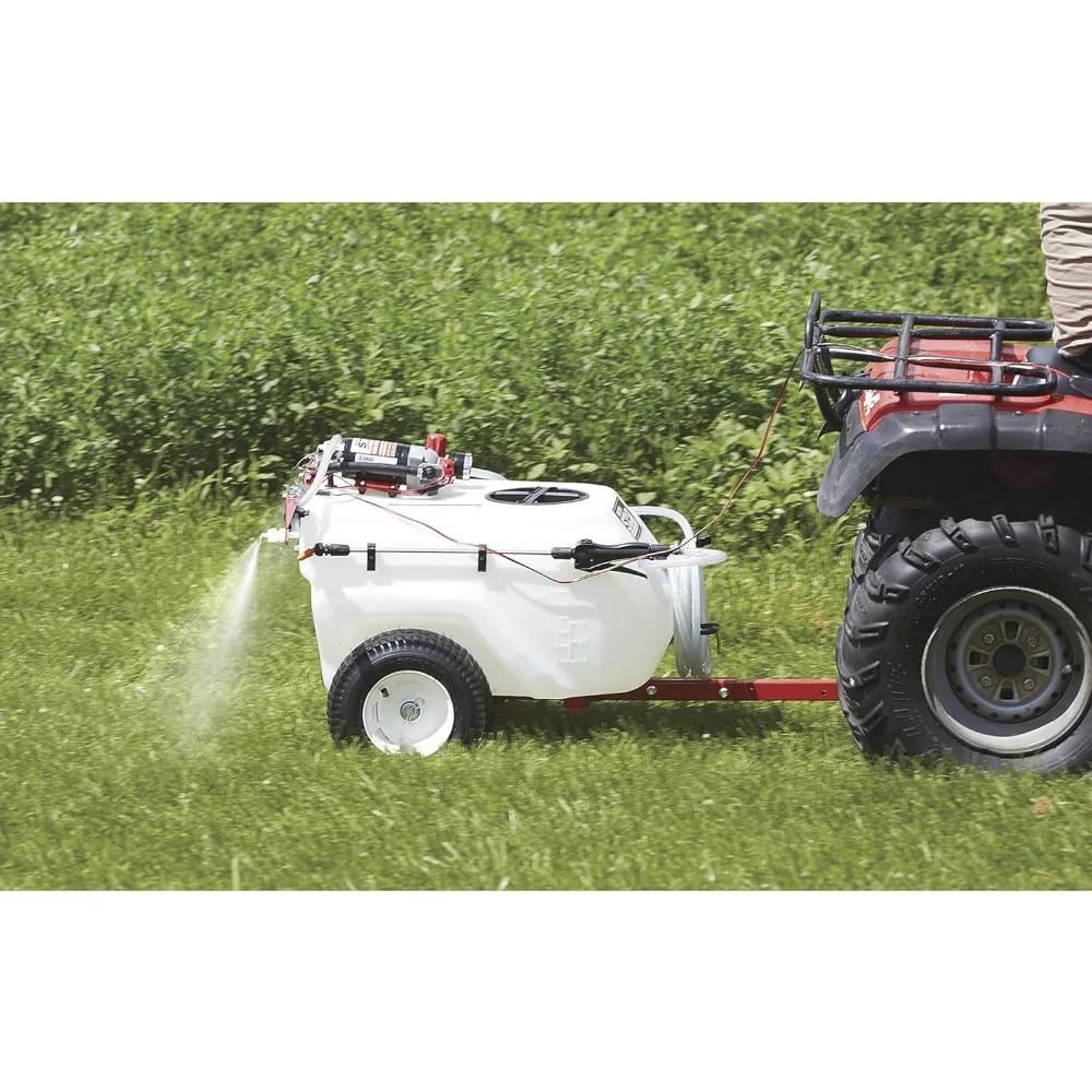 Tow-Behind Trailer Boom Broadcast and Spot Sprayer – 21-Gallon Capacity ...
